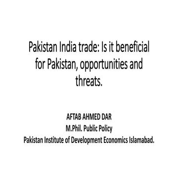 Pak india trade | PPTX