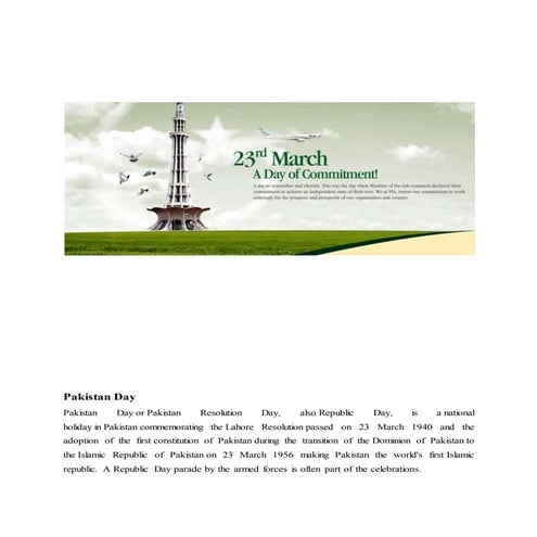 Pakistan day | DOCX