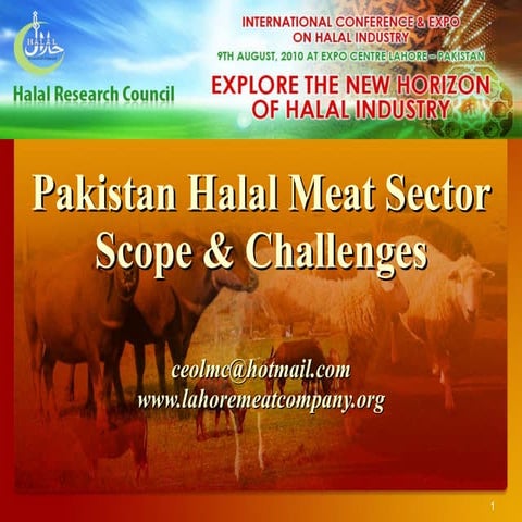 Pakistan halal meat sector challenges | PPT