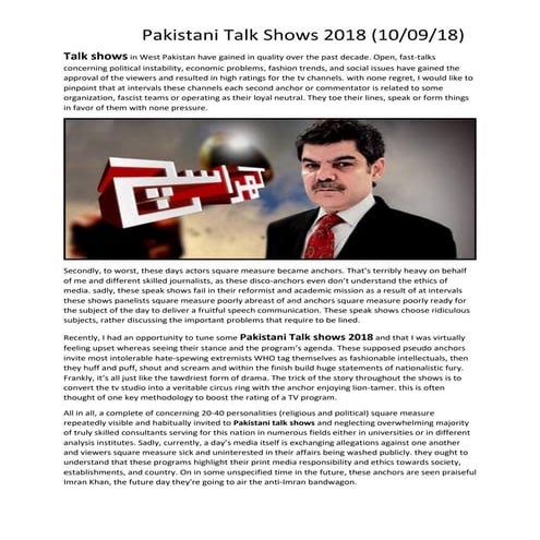 Talk shows | PPTX