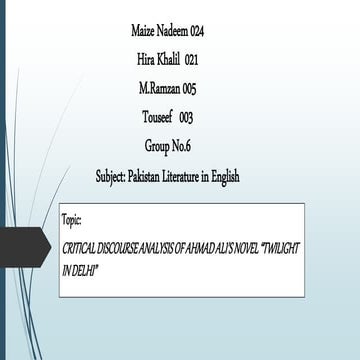 Pakistan literature in english | PPTX