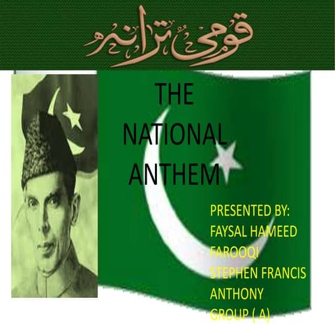 Pakistan national anthem history | PPTX