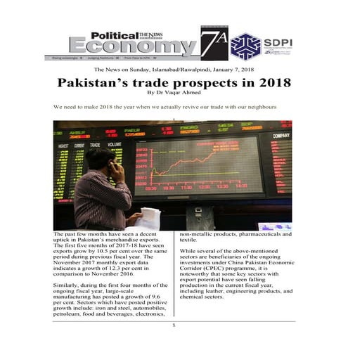 Pakistan's Trade Prospects | PDF