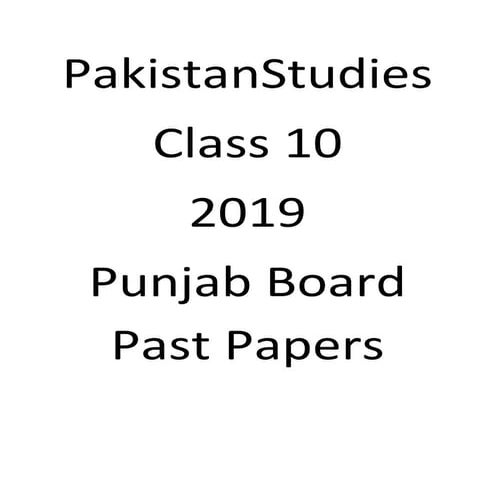 Pakistan studies 10 | PDF