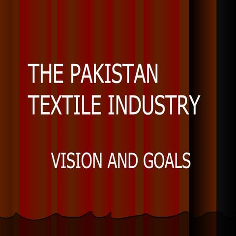 Pakistan textile industry | PPT