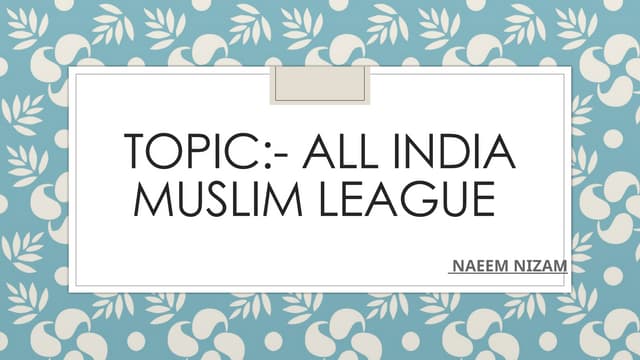 5. Simla deputation, 1906.pptx which is a very important conference in ...