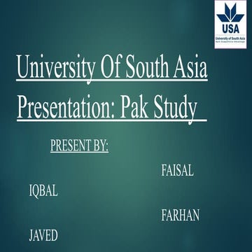 Pak Study Presentation Regarding Hurdles and challenges in Constitution ...