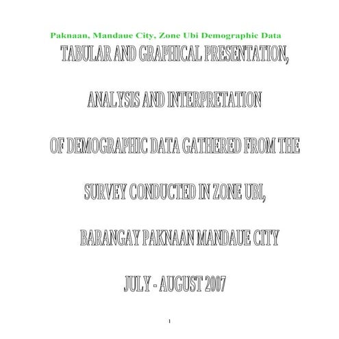 Paknaan, Mandaue City, Zone Ubi Demographic Data | DOC