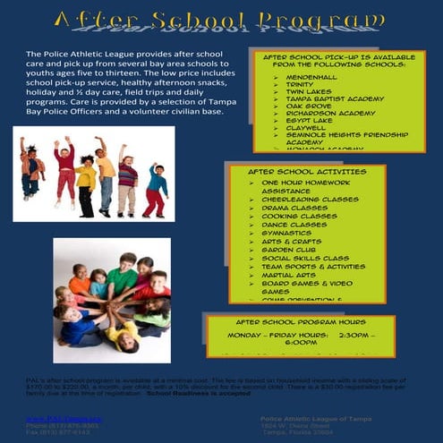 Pal after school flyer | PDF