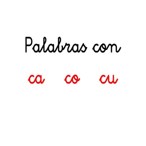 Palabras con ca co cu | PDF