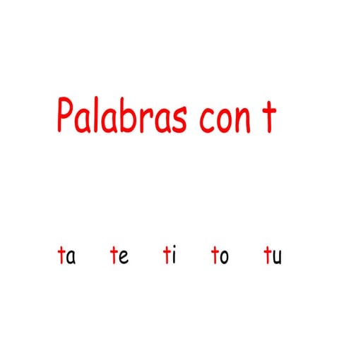 Palabras con t | PPT