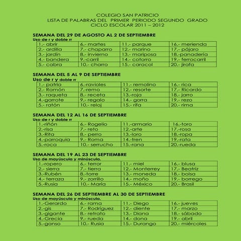 Banco de-palabras-concurso-de-ortografia 2015 | DOCX