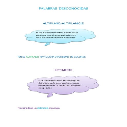 Palabras desconocidas | DOCX