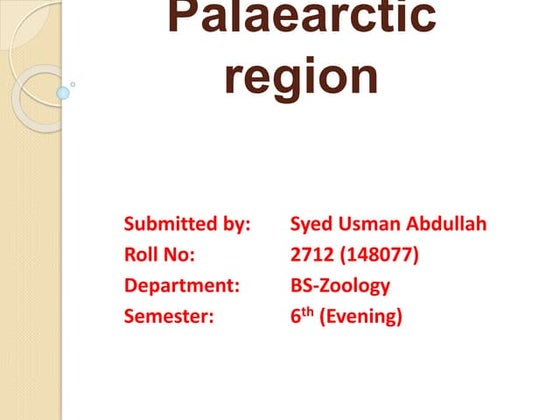 Palearctic region | PDF