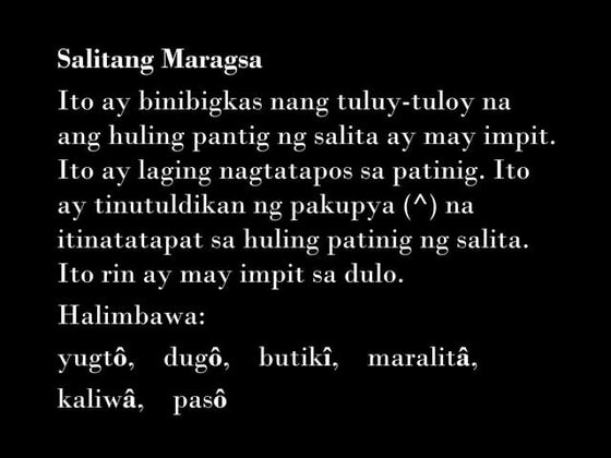 Mga uri ng diin | PPT