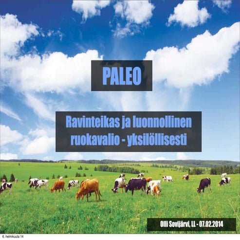 Paleo - ravinteikas ja luonnollinen ruokavalio yksilöllisesti | PDF