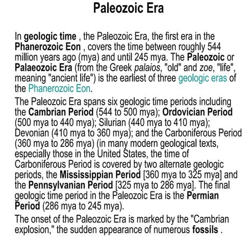 Paleozoic Era 2-Geomorhology Chapter | PPT