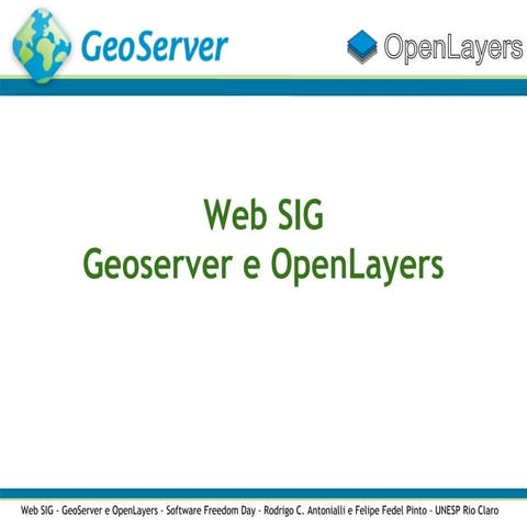WEB-SIG: Geoserver e OpenLayers | PDF