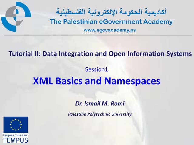 Ssion1xml Basics And Namespaces Ppt