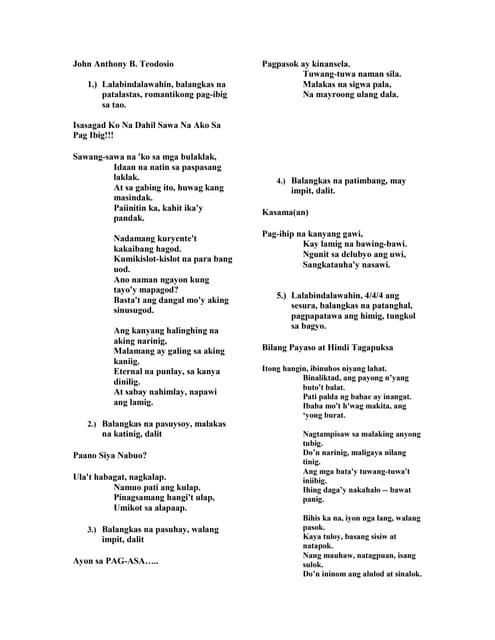 Tula aubade salin | PDF