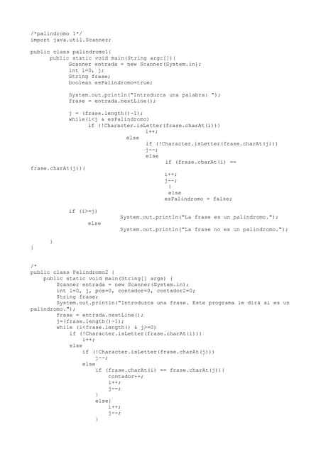 Palindromo no recursivo | PDF