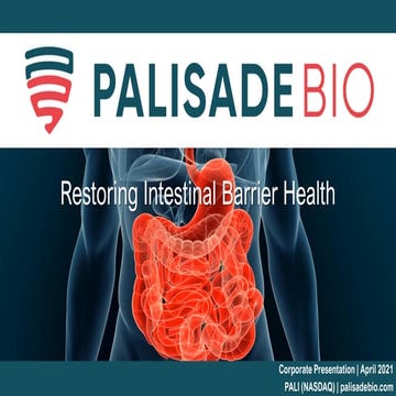 Palisade Bio Investor Deck April 2021 | PDF