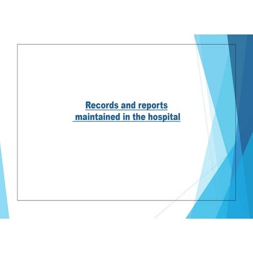 Org and management of medical record dept. | PDF