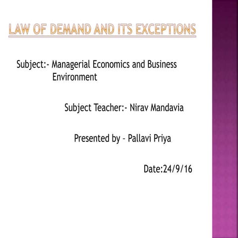 Law of Demand & its exceptions | PPTX