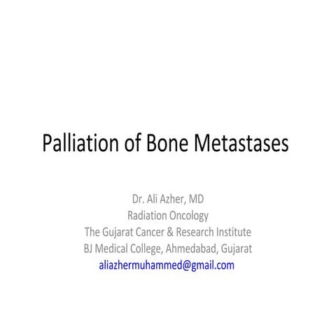 Palliation of bone metastases | PPT