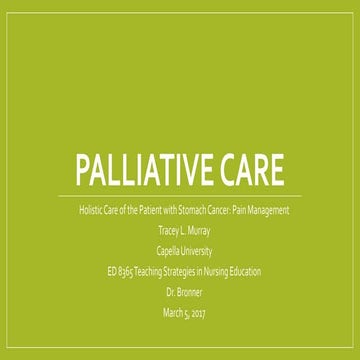 Palliative care:Pain Management Reflection Assignment | PPTX