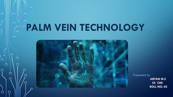 Palm Vein Technology ppt.pptx IEEE presentation | PPT