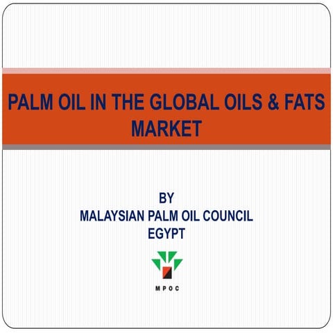 Palm oil in the global oils & fats market | PPSX
