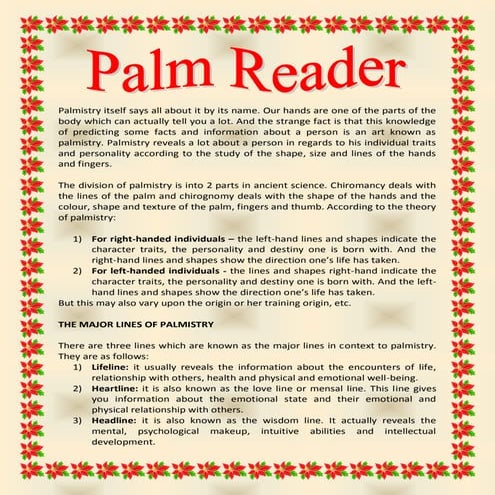 Palm reader | PDF