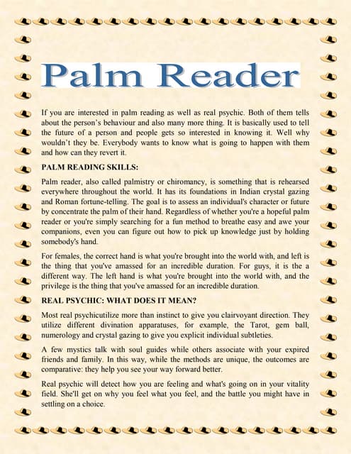palm reading Las Vegas | PPT