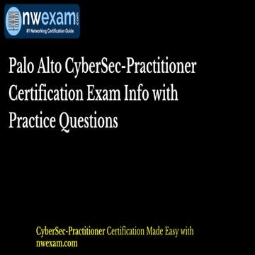 Palo Alto CyberSec-Practitioner Certification Exam Info with Practice Questions | PDF