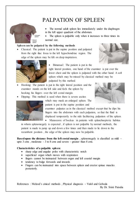 Clinical examination of spleen | PPT