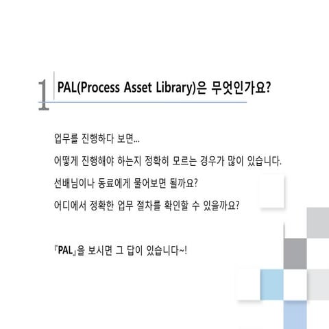 PAL 사용자 가이드 | PPT