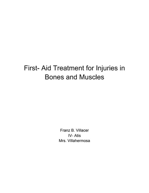 Basic First Aid for Injuries and emergency | PPTX | First Aid | Injuries