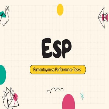 Pamantayan - ESP - Performance Tasks.pdf