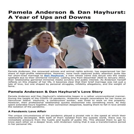 Pamela Anderson & Dan Hayhurst_ A Year of Ups and Downs.docx