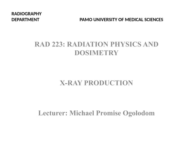 Characteristic and-bremsstrahlung-x-rays | PPTX