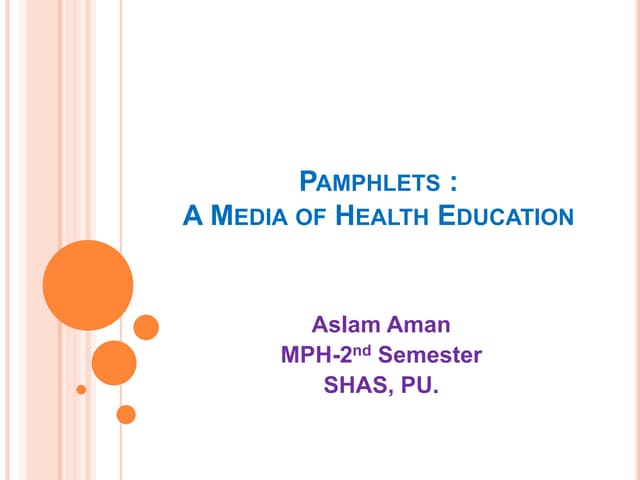 Leaflets and pamplets | PPTX