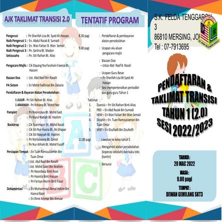 PAMPLETE PROGRAM TRANSISI TAHUN 1 2022.pptx