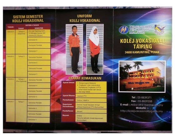 Program-Program yang ditawarkan di Kolej Vokasional seluruh Malaysia | DOCX