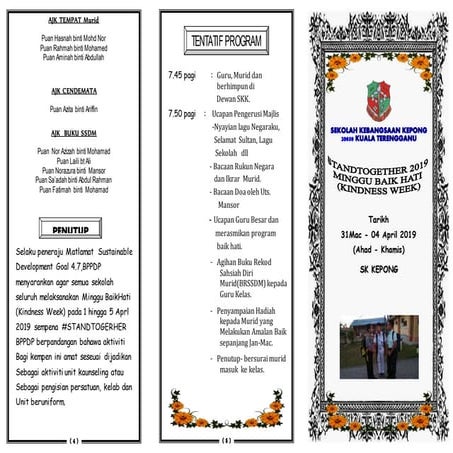 Pamplet program baik hati 2019 | DOC