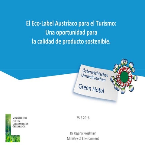 The Austrian Ecolabel for Tourism | PPT