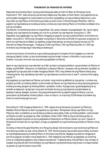 Pananakop ng hapon sa pilipinas | PPSX
