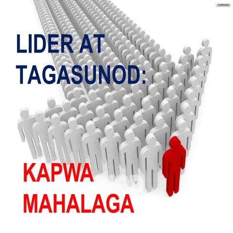 LEADERSHIP TRAINING MODULE TAGALOG VERSION | PPTX