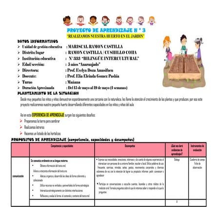 Proyecto de Aprendizaje " Elaboramos un BIOHUERTO".docx