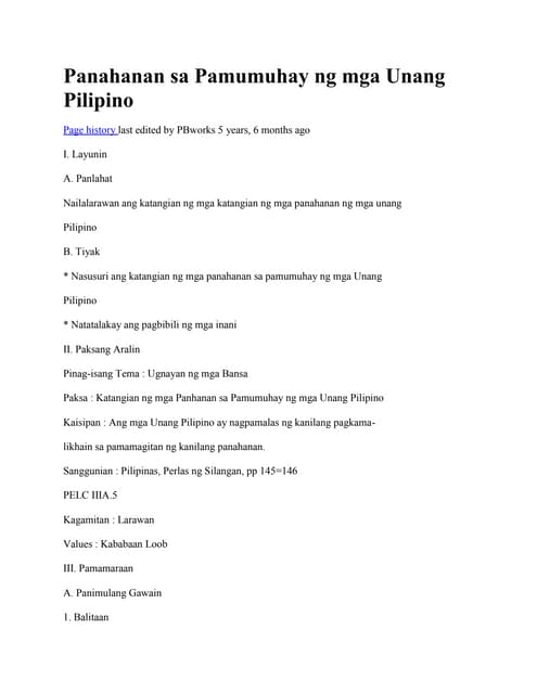 Araling Panlipunan 5; Mga Kabuhayan ng Sinaunang Pilipino | PPTX